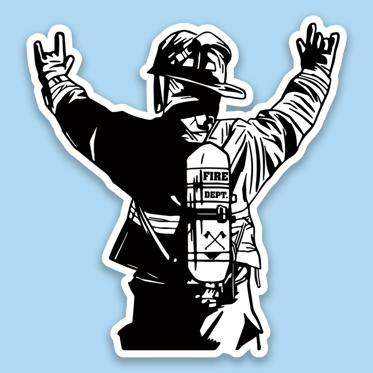 ASL Love Sign language Car Decal 3 Pack – Fire Department Clothing