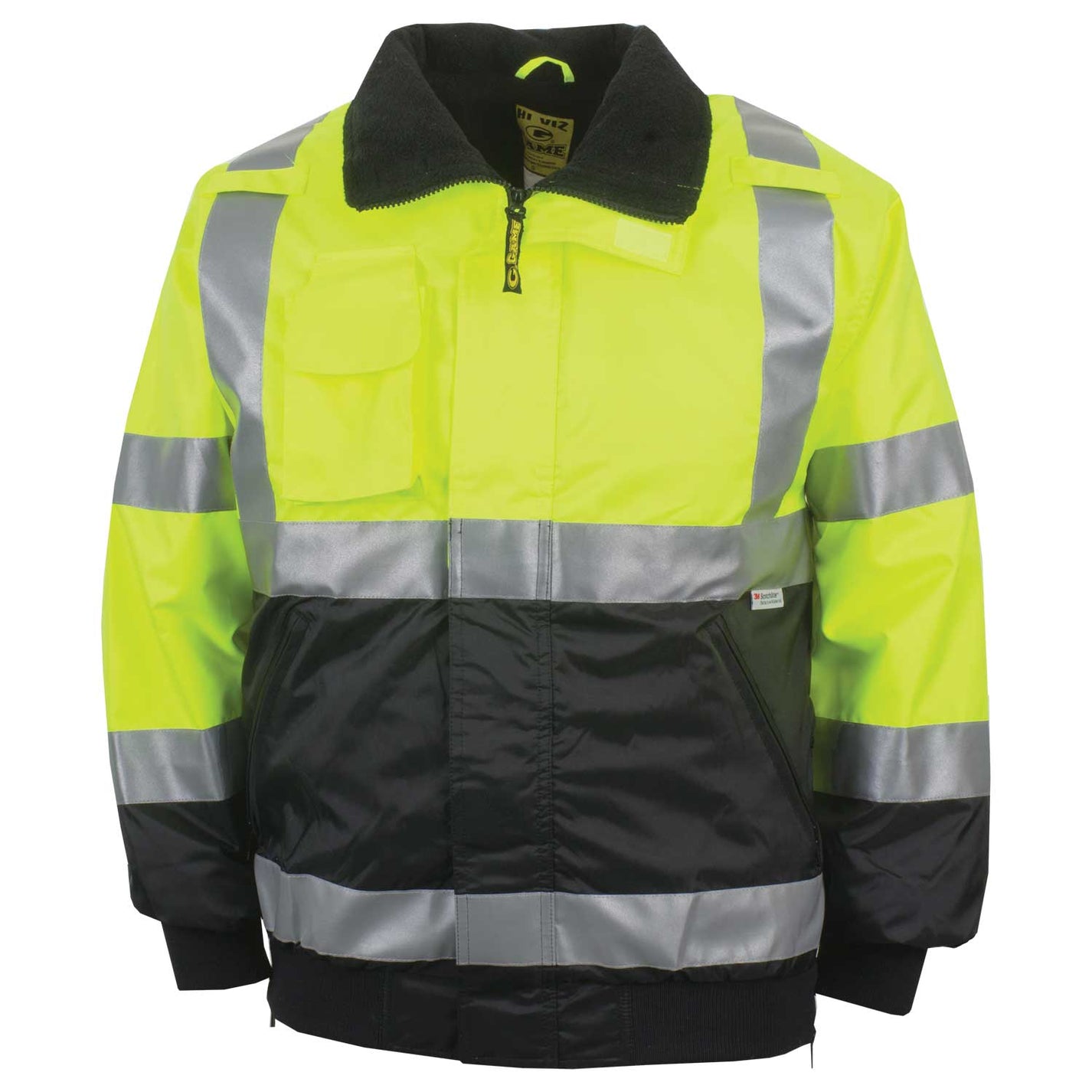 EMS Hi-Vis Winter Jacket w/ Hideaway Hood - Firefighter Clothing – Fire ...