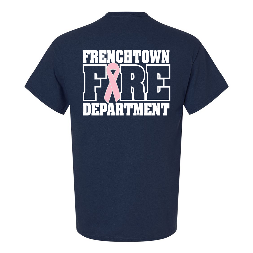 Fire Ribbon Firefighter T-Shirt | Custom Breast Cancer Awareness Shirt ...
