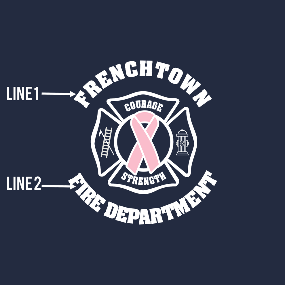 Fire Ribbon Firefighter T-Shirt | Custom Breast Cancer Awareness Shirt ...