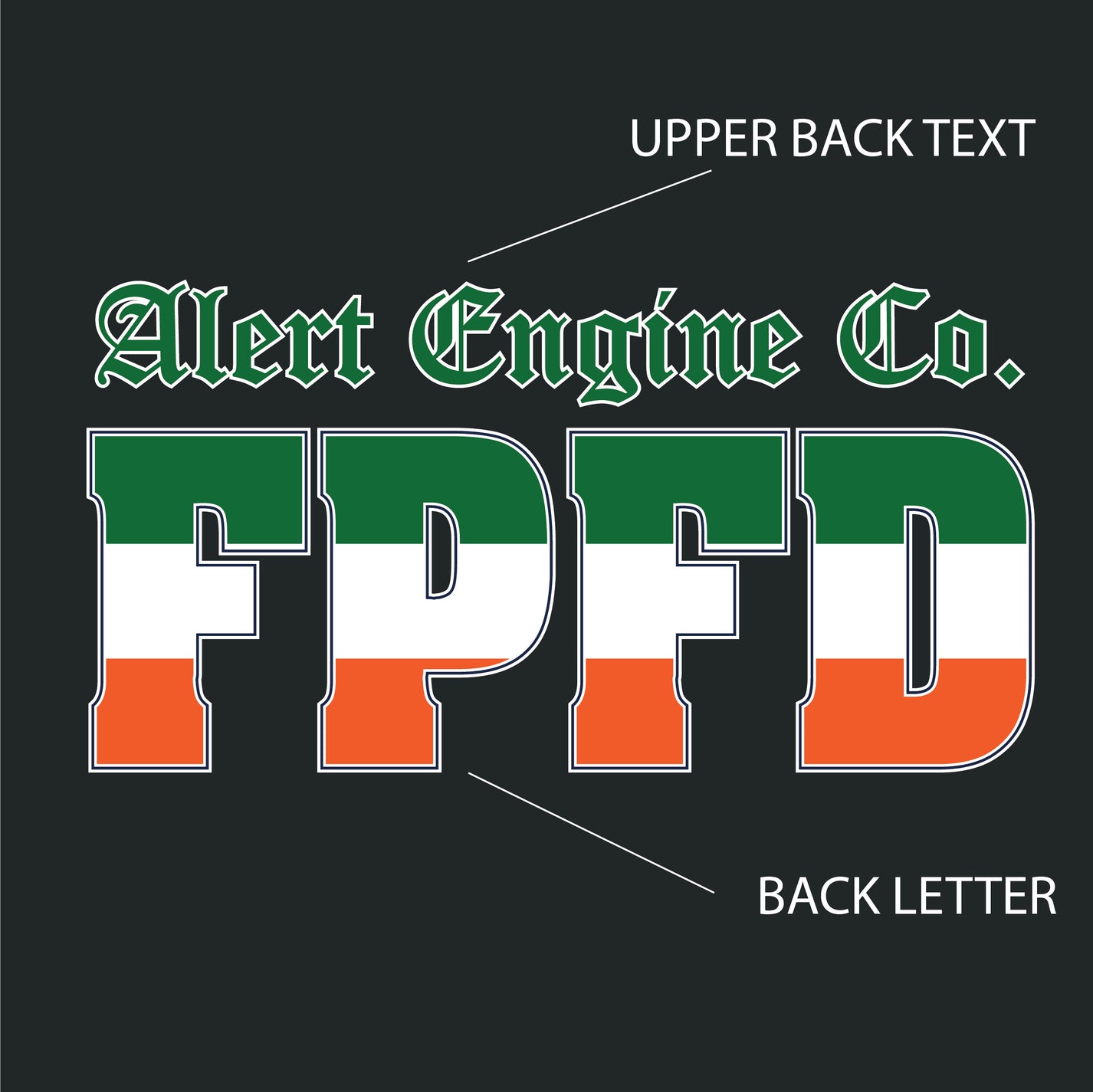 Irish Flag Letter Design, Firefighter Hoodie – Fire Department Clothing