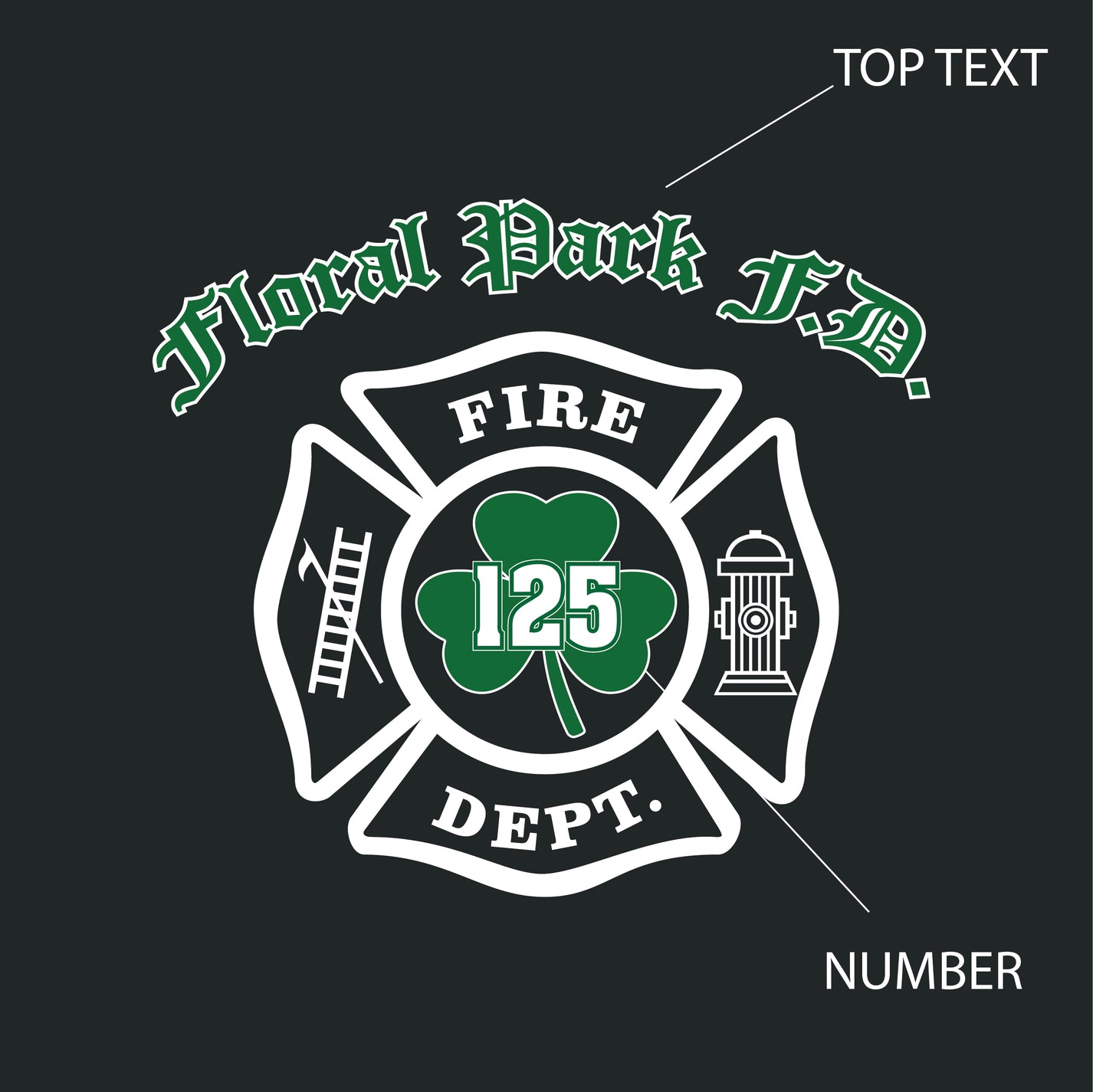 Irish Flag Letter Design, Firefighter Hoodie – Fire Department Clothing