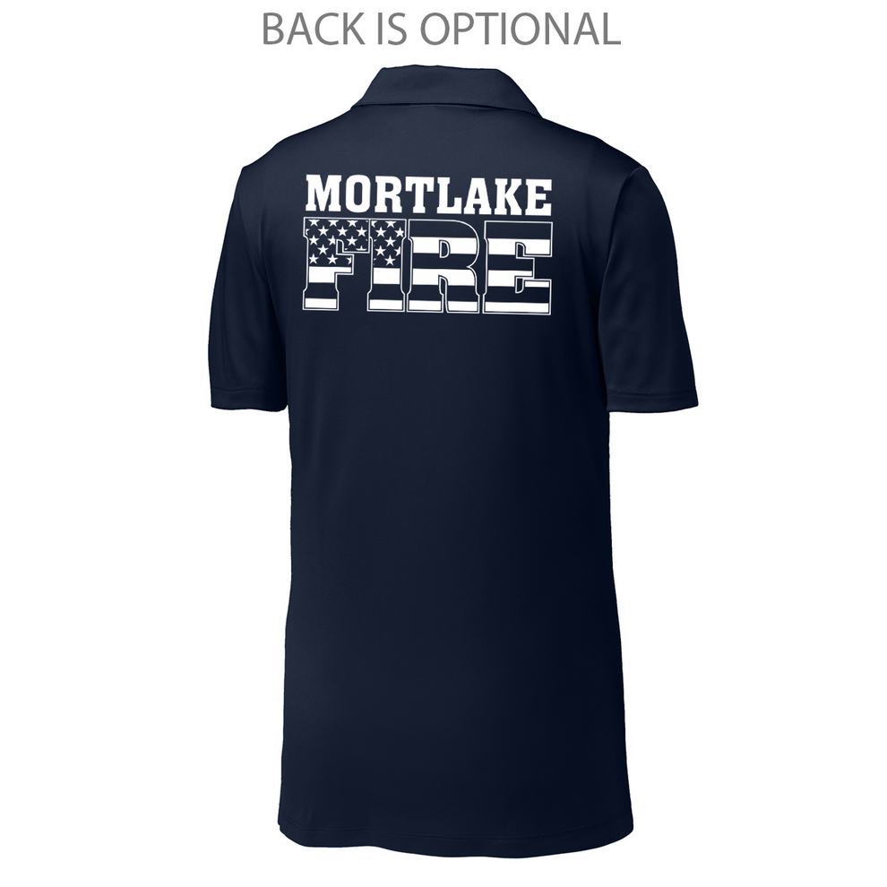 Block Out Flag Design, Firefighter Poly Polo – Fire Department Clothing