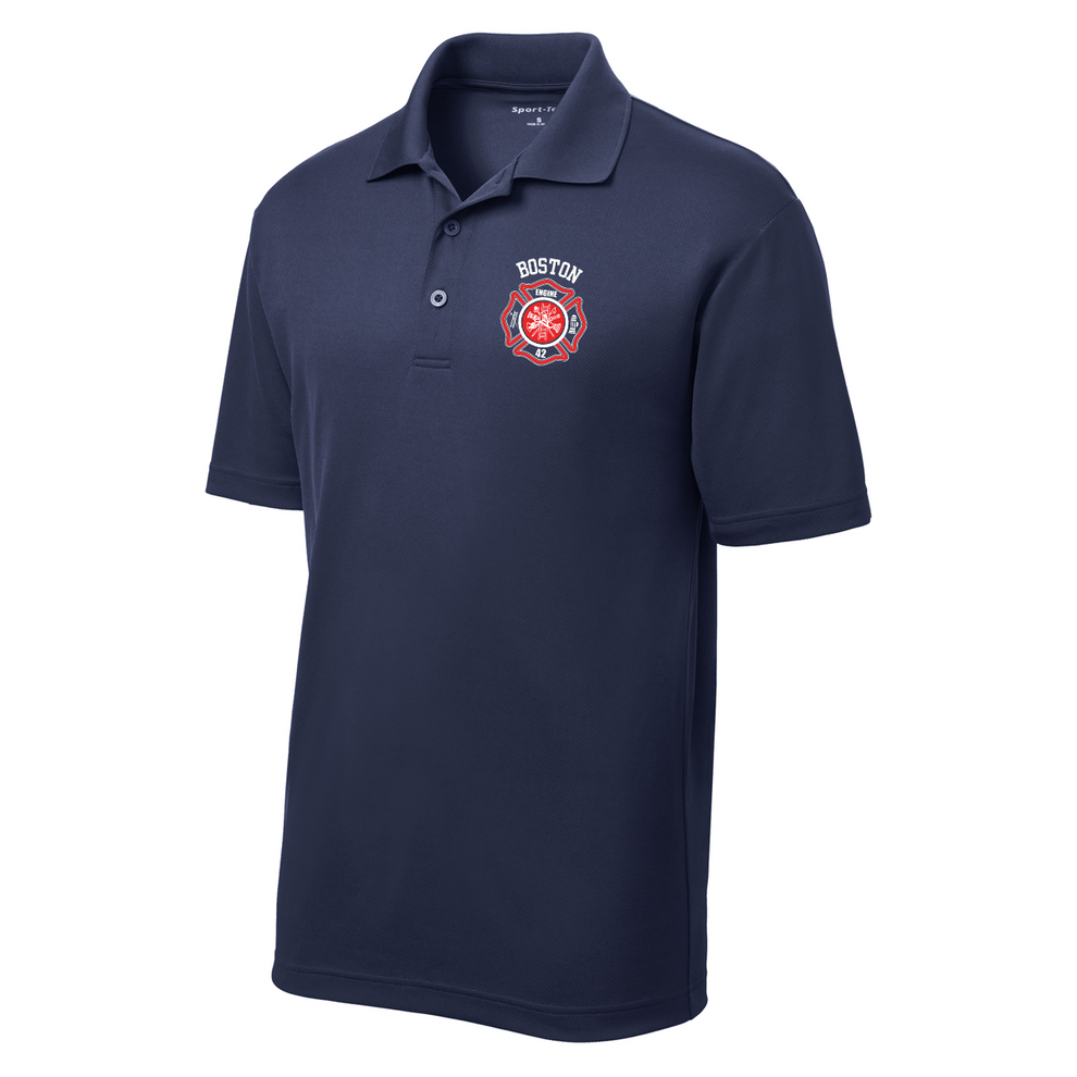 Wavy Flag Number Design, Firefighter RacerMesh Polo – Fire Department ...