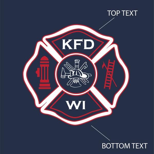 Shield Maltese Design, Firefighter T-Shirt – Fire Department Clothing