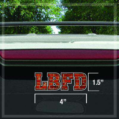 Custom Digital Brick Fire Department Decal - DIG