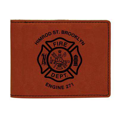 Custom Fire Department Wallet with Maltese, Engine, Ladder – Fire ...